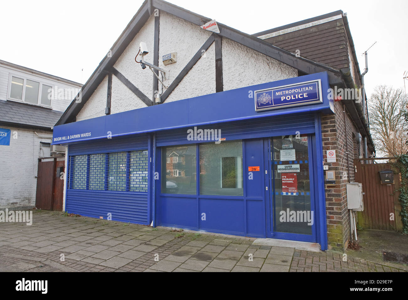 The Metropoiltan Police Shop in Biggin Hill Kent Stock Photo - Alamy