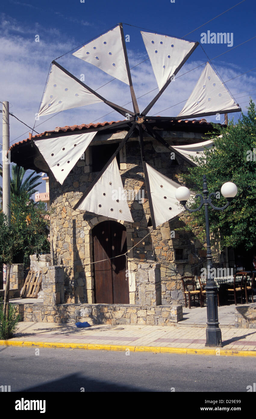 Greece crete windmill travel world greece portrait color hi-res stock ...