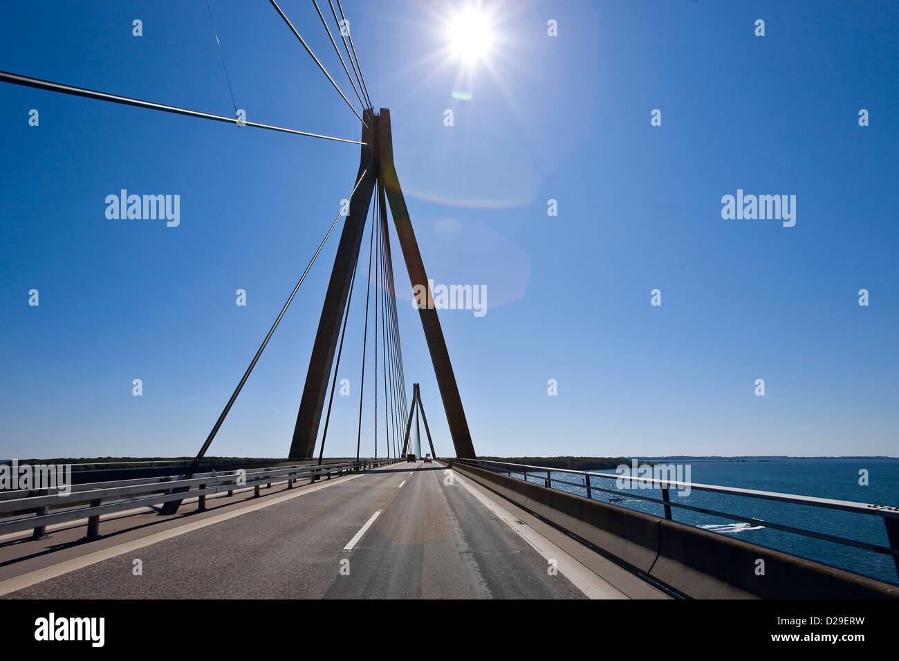 Crossing the Faro Bridge between Ze Stock Photo - Alamy