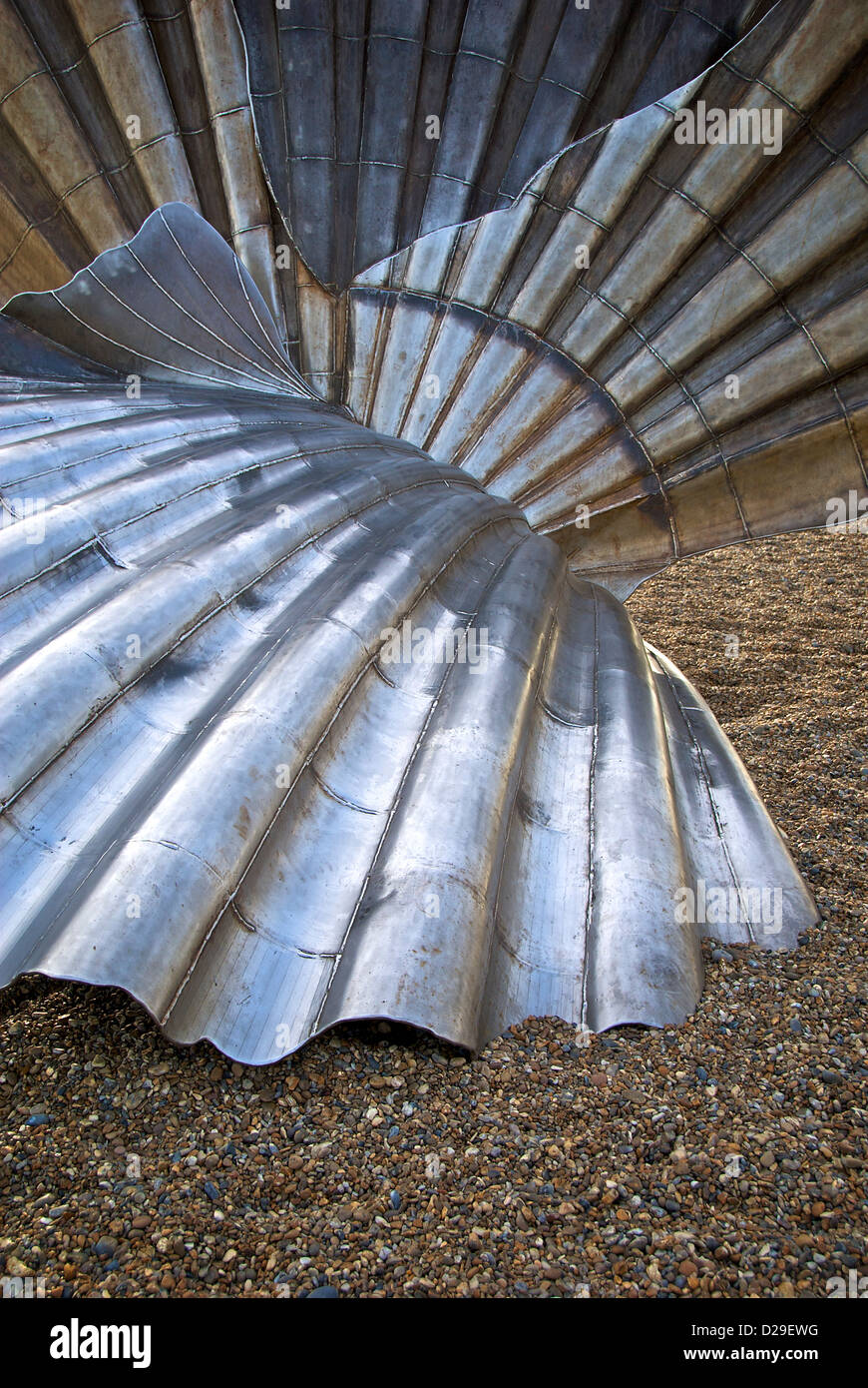 Aldeburgh Suffolk UK Beach Shell Sculpture Stock Photo - Alamy