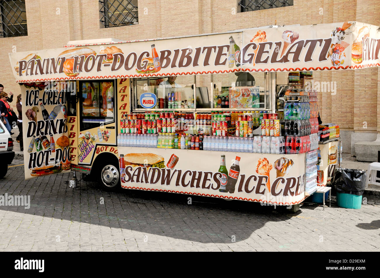 Mobile Snack Bar, Rome, Italy Stock Photo - Alamy
