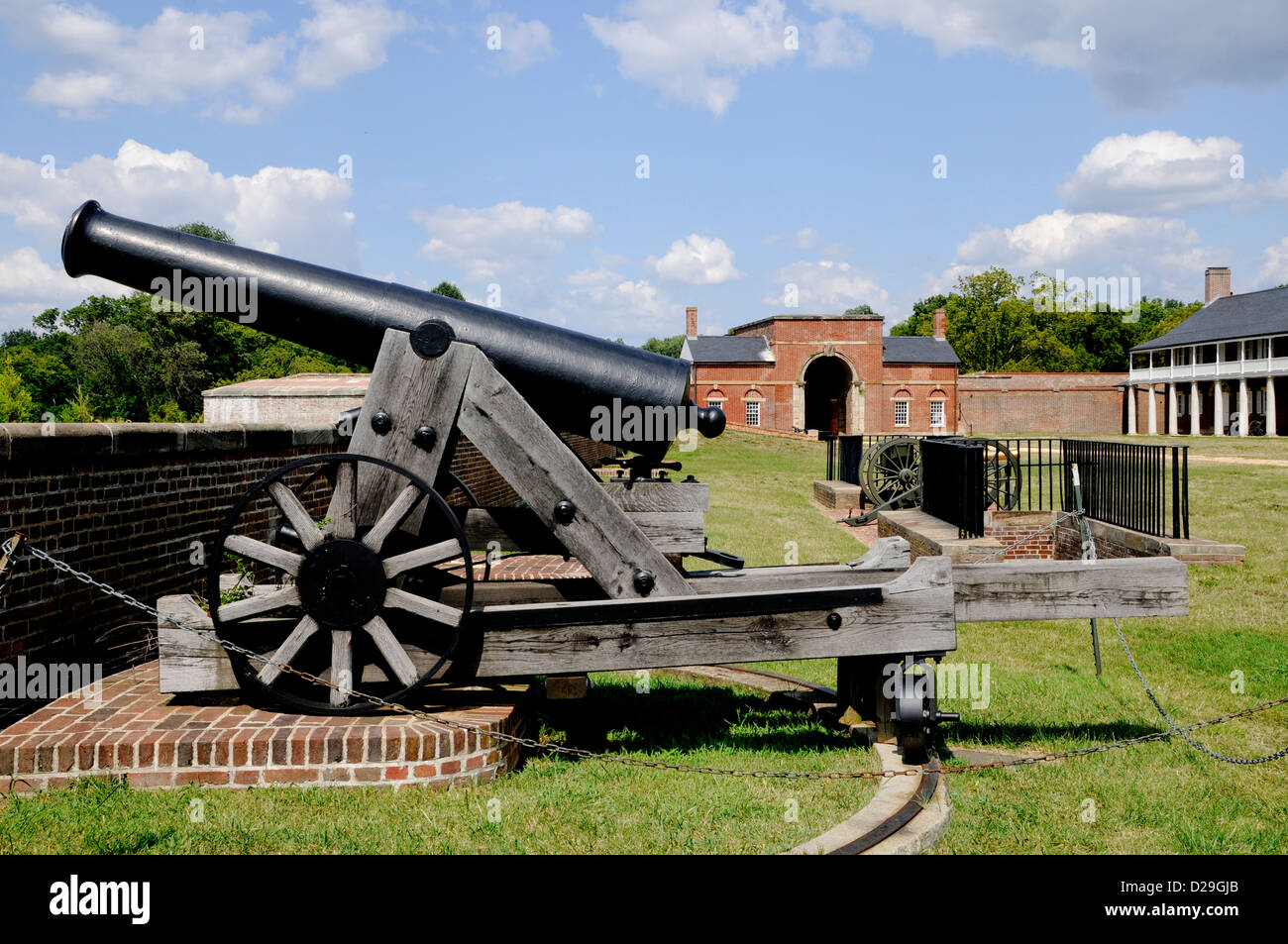 Civil War Cannon. Fort Washington, Maryland Stock Photo - Alamy
