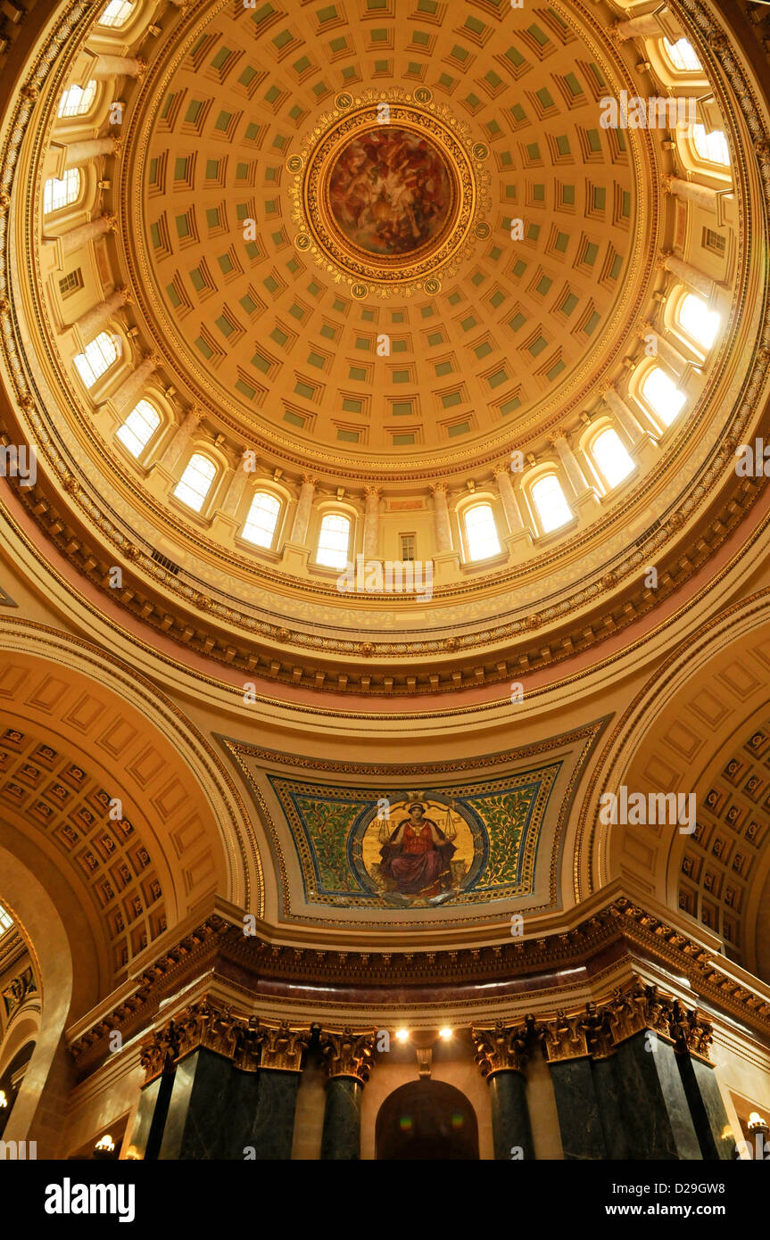 Rotunda, Wisconsin State Capitol. Madison, Wisconsin Stock Photo - Alamy