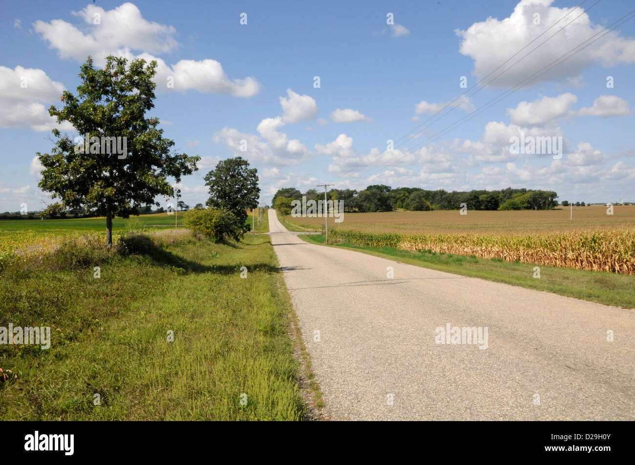 Wisconsin Country Road Stock Photo - Alamy