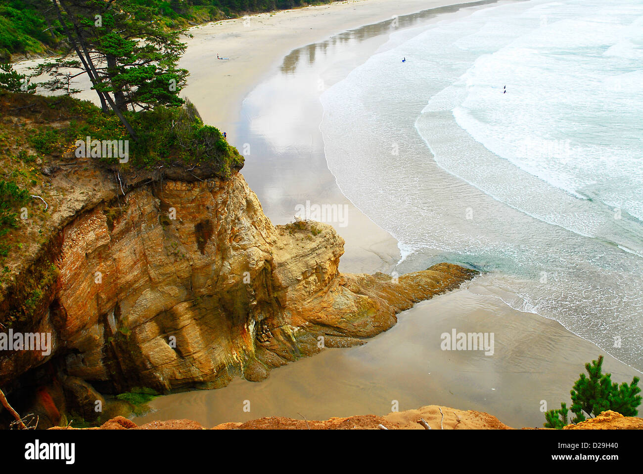 Oregon Coastal Scene, Rocky Cliff Stock Photo - Alamy
