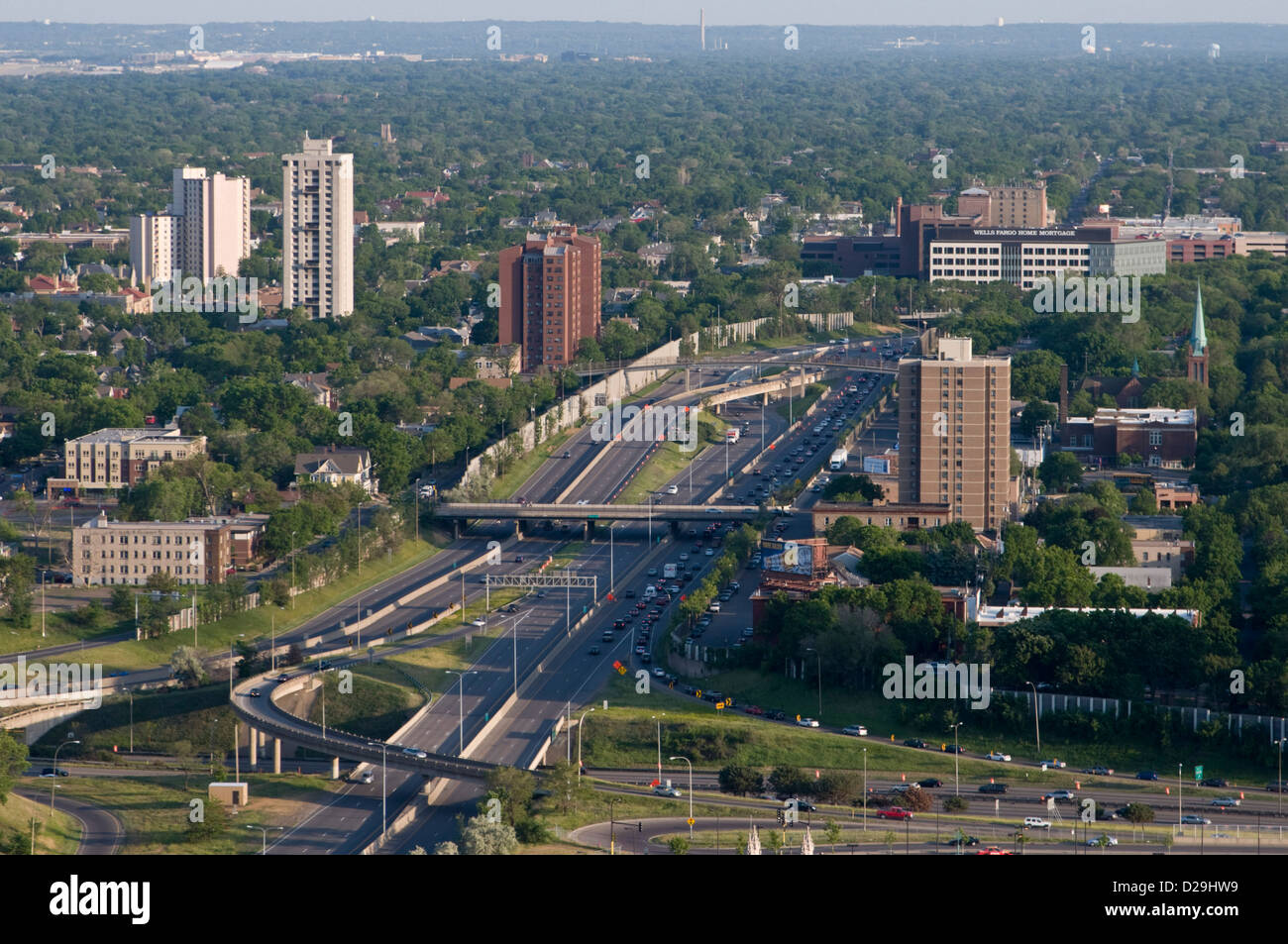 Aerial view city minneapolis minnesota hi-res stock photography and ...