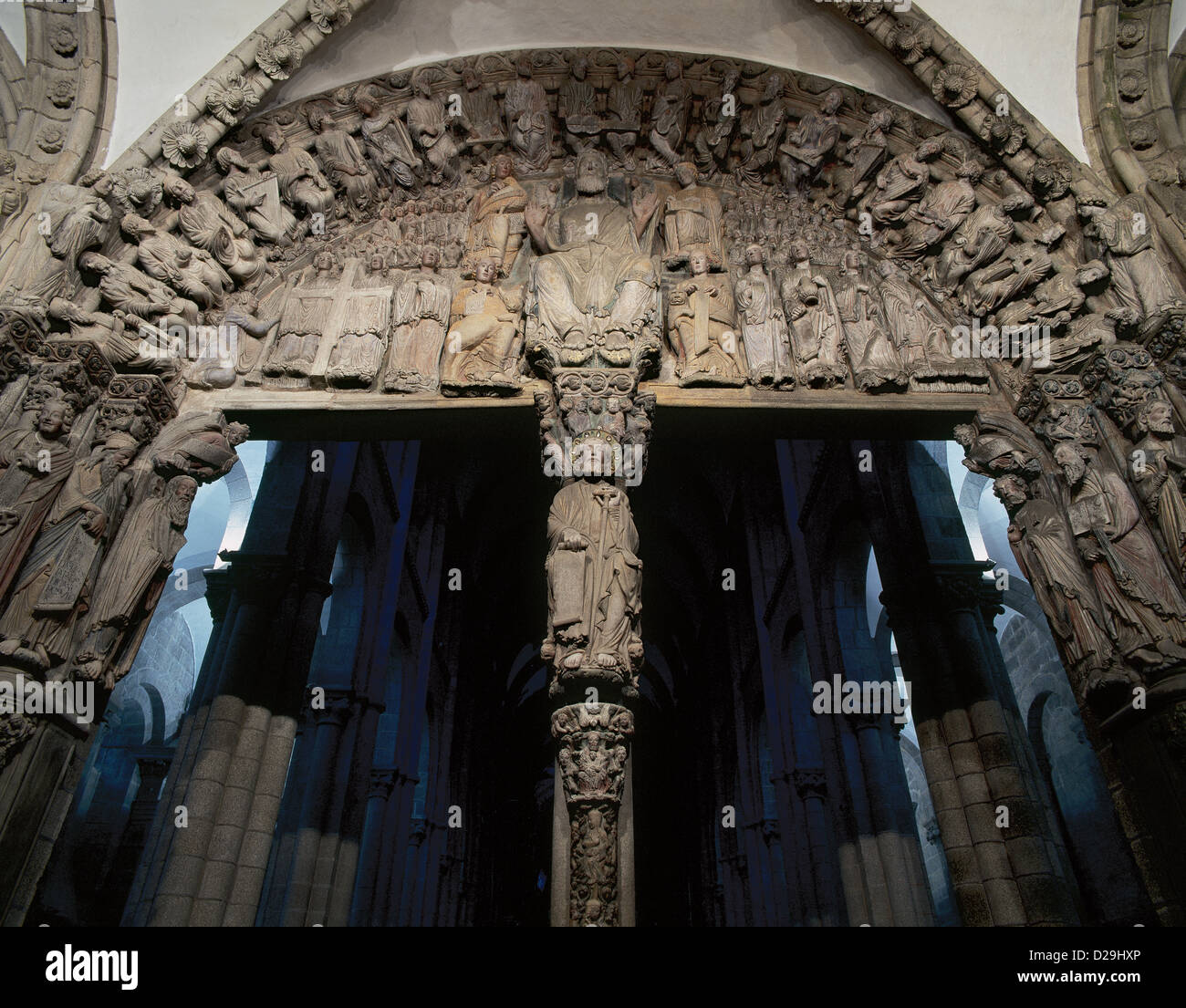 Spain. Galicia. Santiago de Compostela. Cathedral. The Portico da ...
