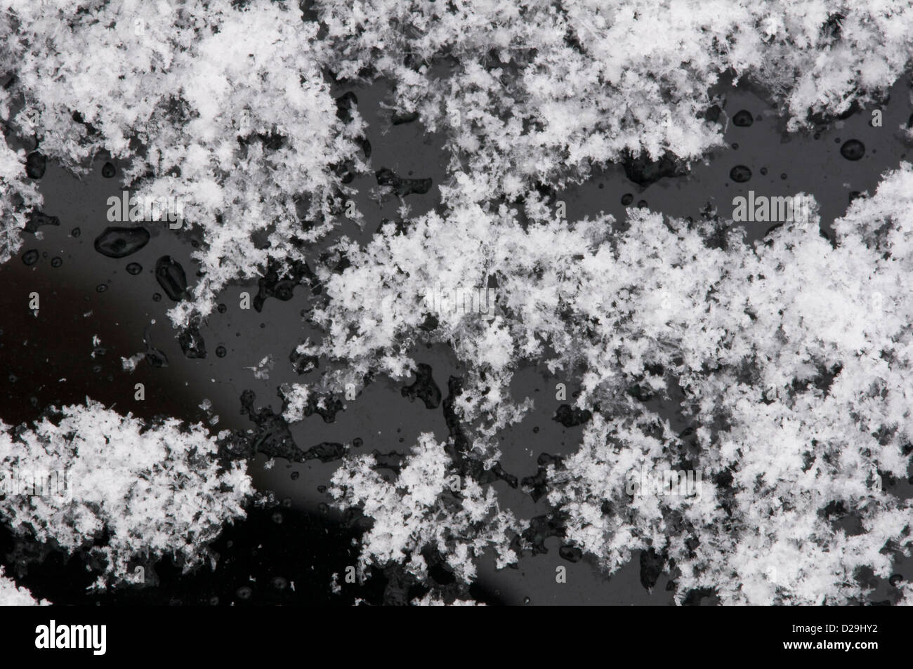Snowflakes on car window Stock Photo - Alamy
