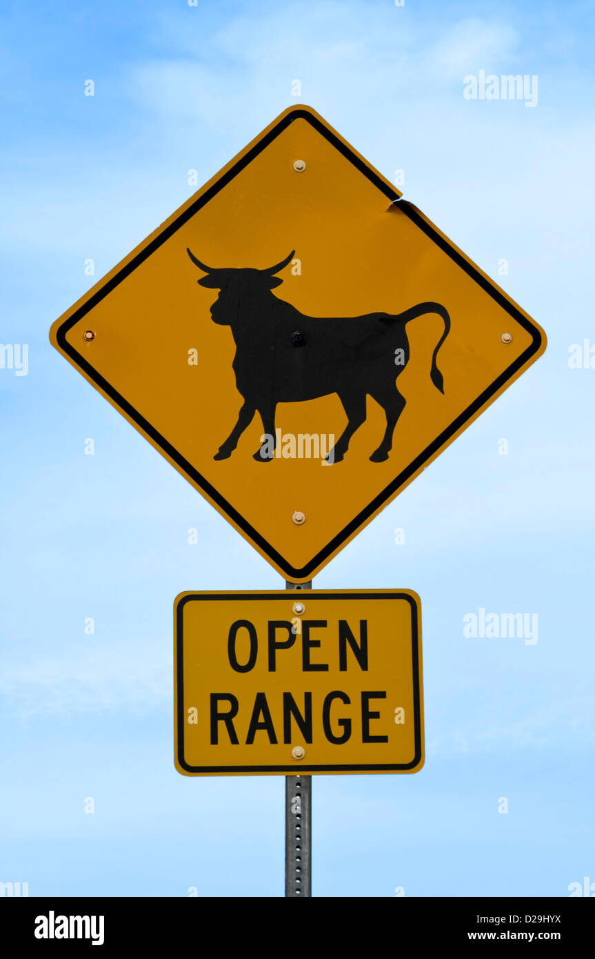 Open range sign Stock Photo - Alamy
