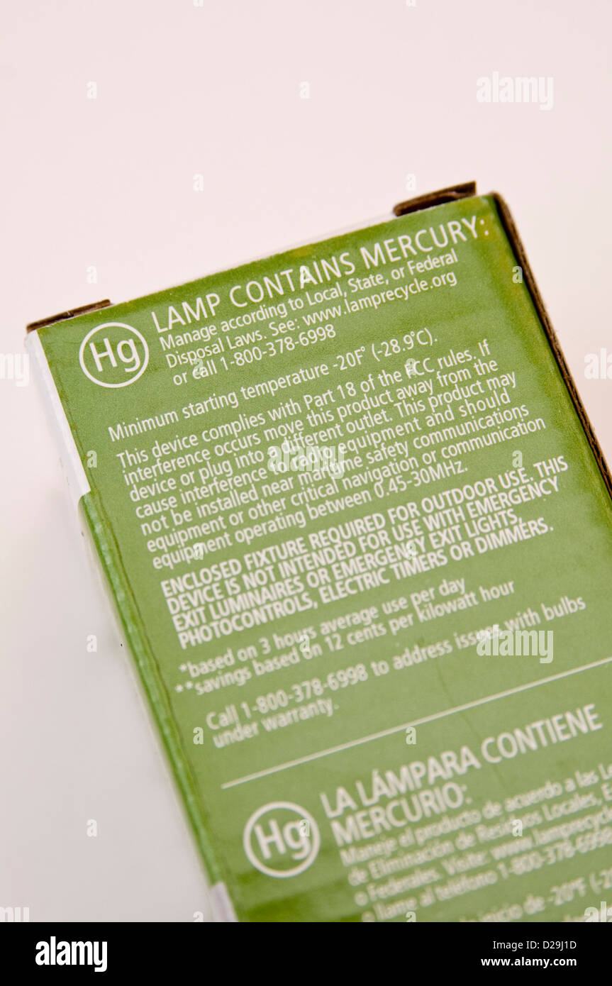 Label showing mercury content hi-res stock photography and images - Alamy