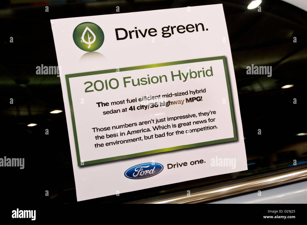 Ford fusion window sticker Stock Photo - Alamy