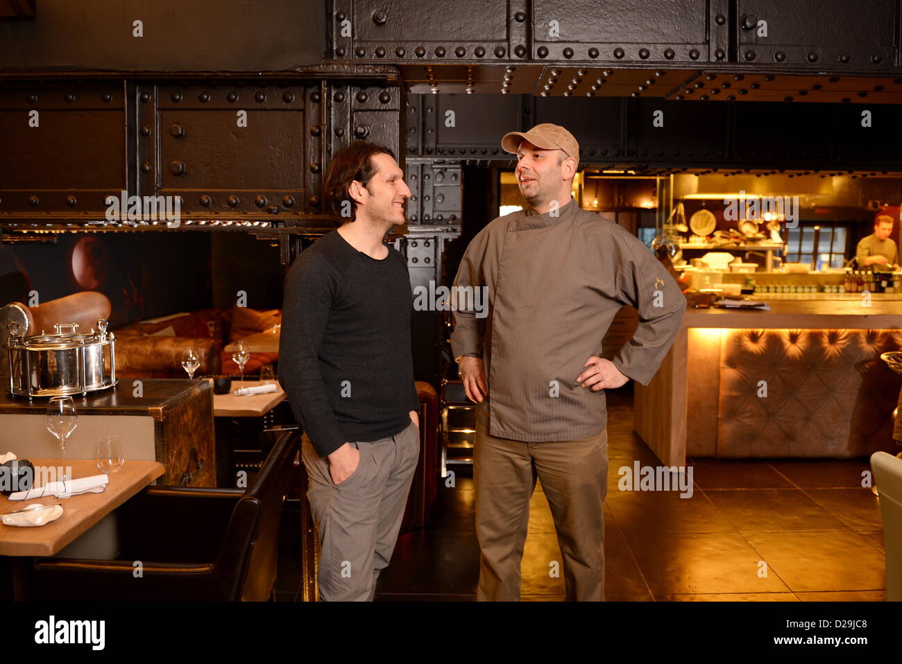 Former German Bundesliga soccer player Michael Zeyer and his chef Marc ...