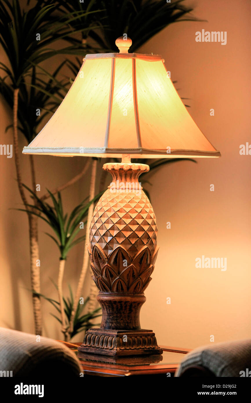 Table lamp, part of an apartment interior at Siesta Key Sarasota ...