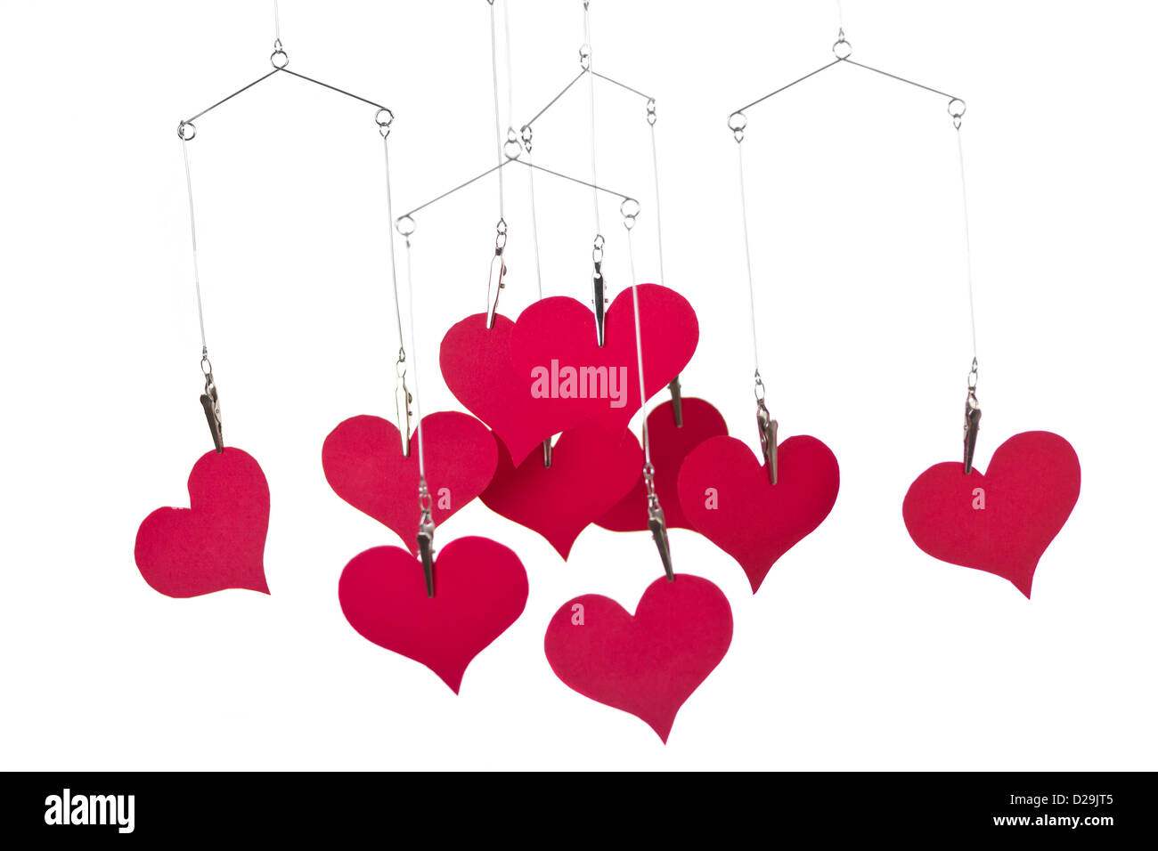 Flying love hearts wedding background hi-res stock photography and ...