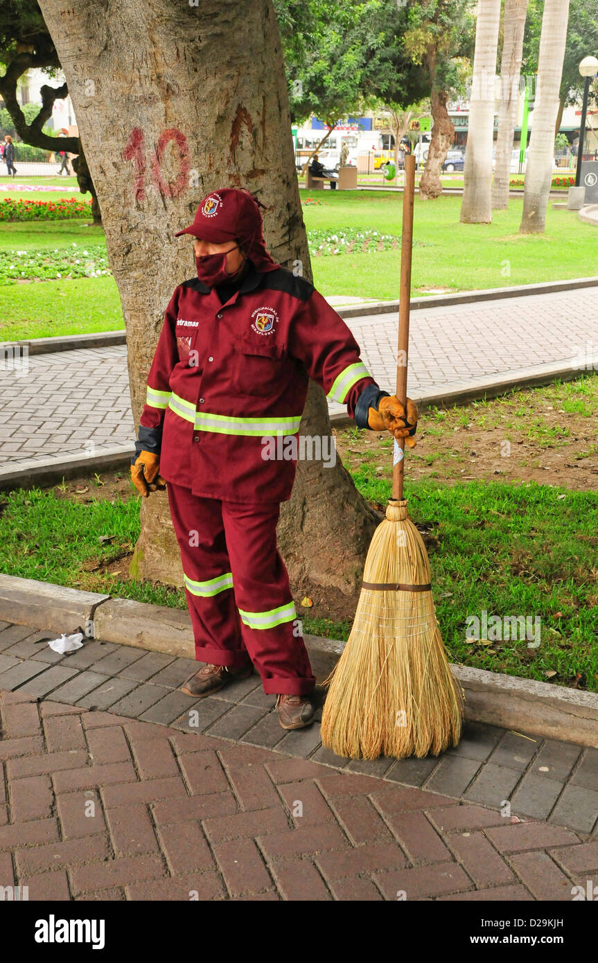 Lima peru park attendant travel world peru portrait black white hi-res ...