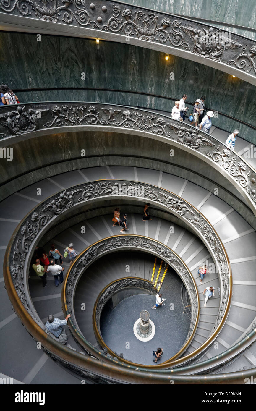 Double spiral staircase, Vatican Museums, Rome, Italy Stock Photo - Alamy