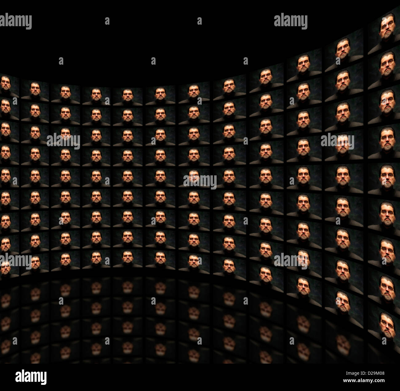 Multiple monitors showing same omin Stock Photo - Alamy Multiple monitors showing same omin Stock Photo - Alamy