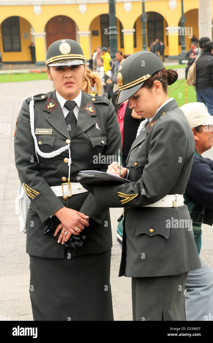 Police Women, Lima, Peru Stock Photo - Alamy