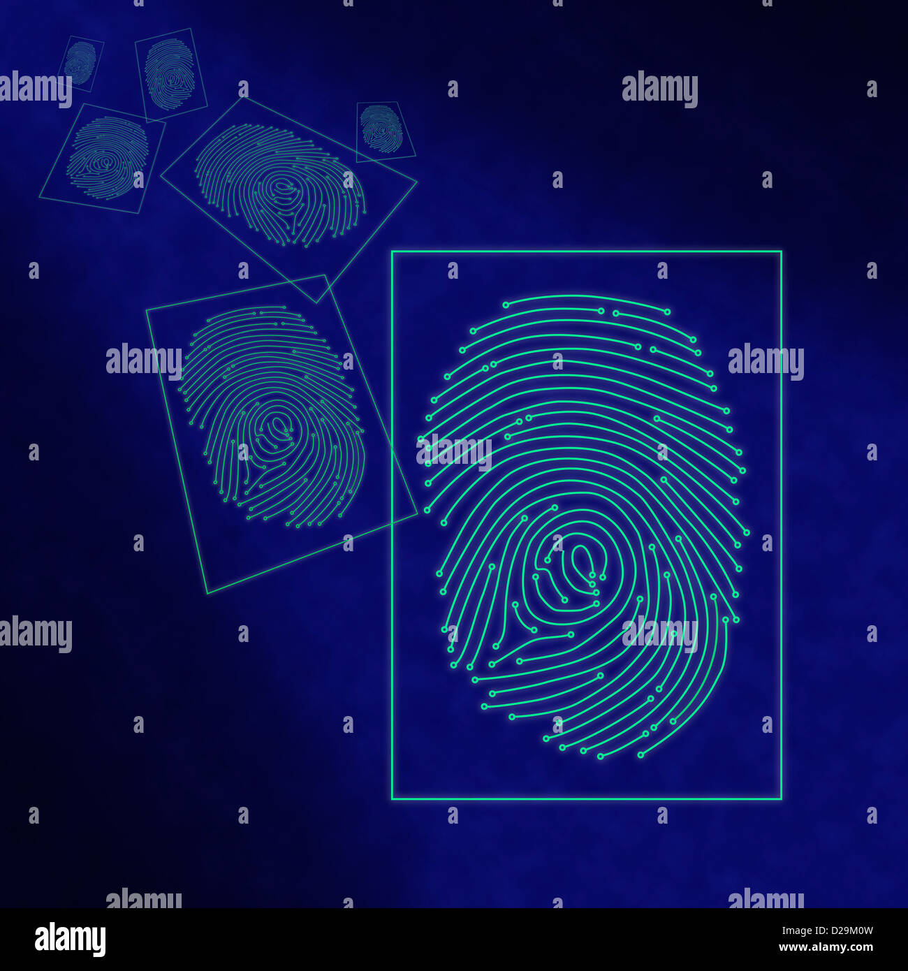 Electronic digital fingerprint proc Stock Photo - Alamy