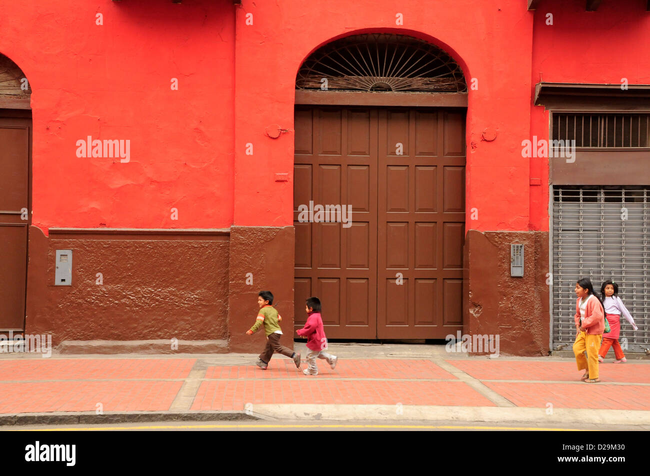 Running children lima peru travel world peru landscape color hi-res ...