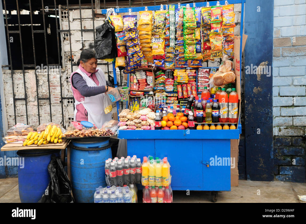 Street Vendor, Lima, Peru Stock Photo - Alamy