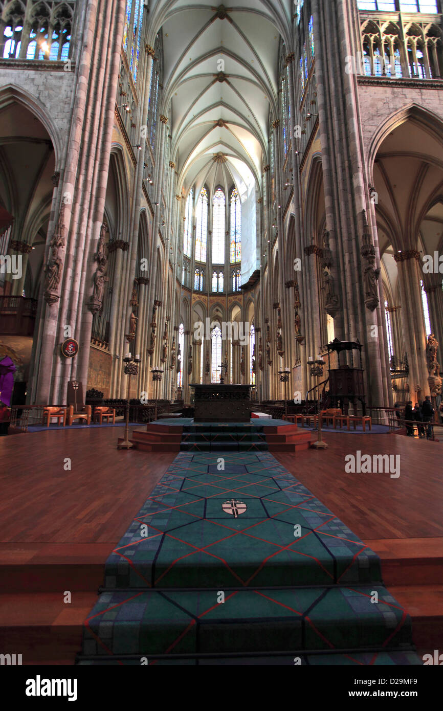 Interior Of Cologne Cathedral High Resolution Stock Photography and ...