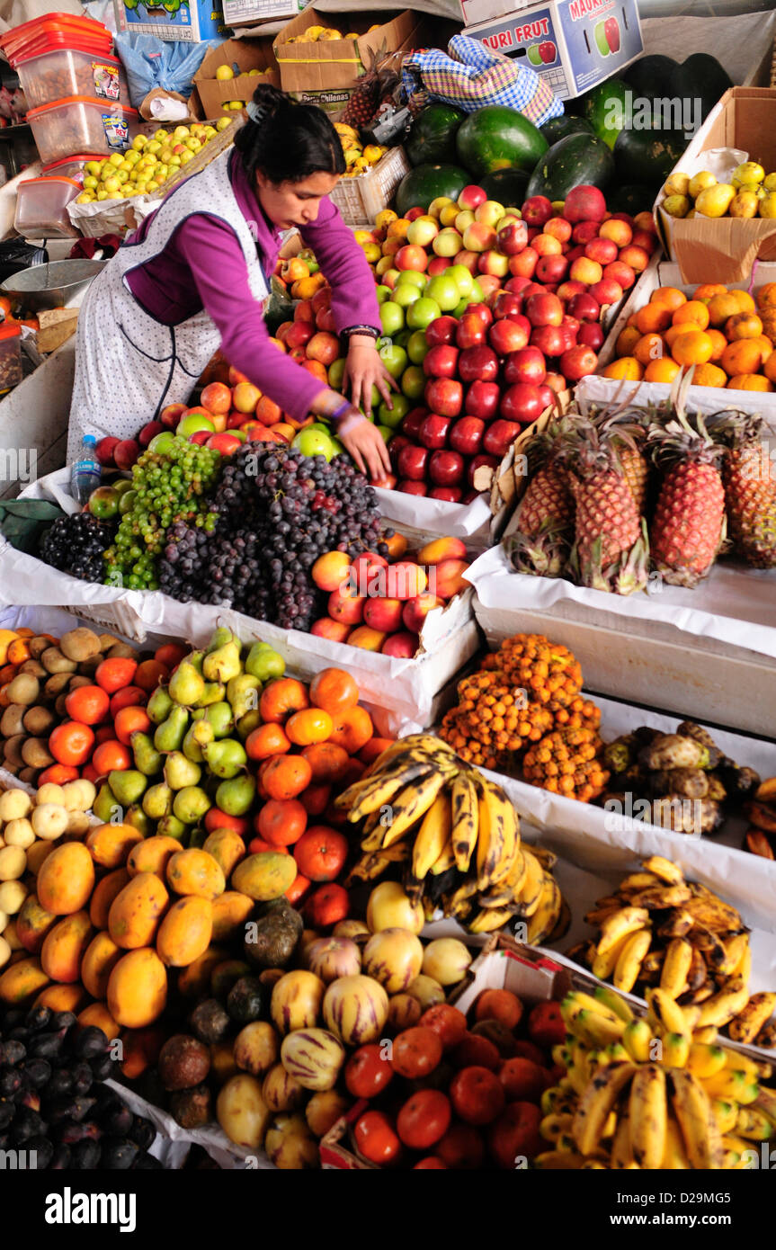 Fruit stand cuzco peru market travel world peru portrait color hi-res ...
