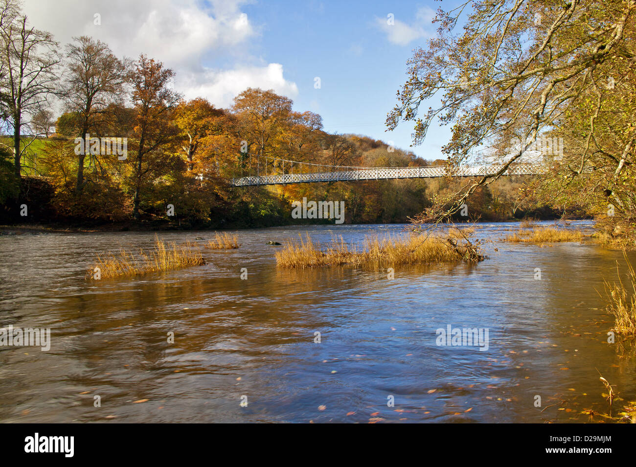 THE SUSPENSION BRIDGE THAT CARRIES ROAD TRAFFIC OR WALKERS OVER THE ...
