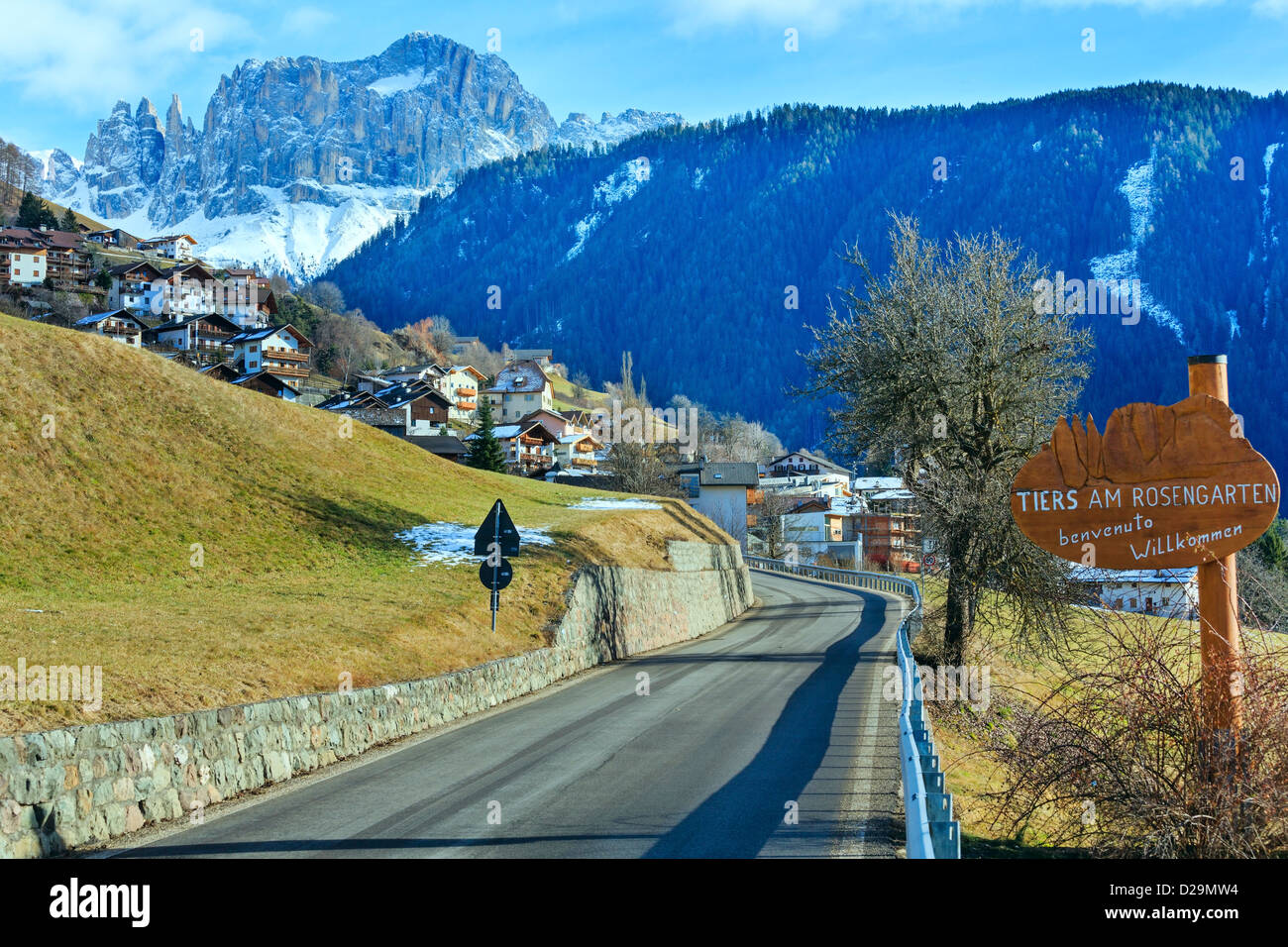 Mountain Tiers village in the South Tyrol province (Italy Stock Photo ...