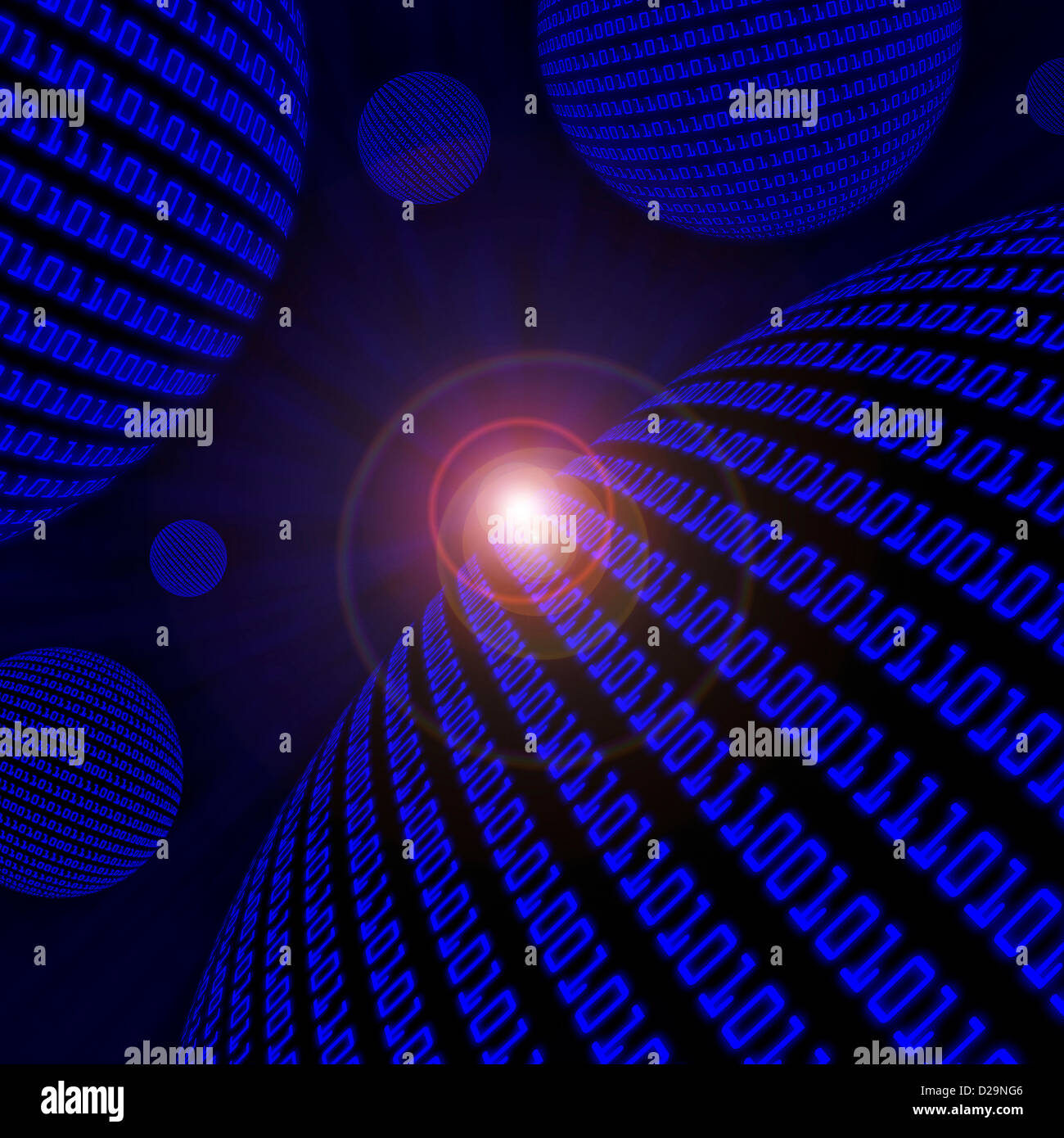 Blue digital code distorted hi-res stock photography and images - Alamy
