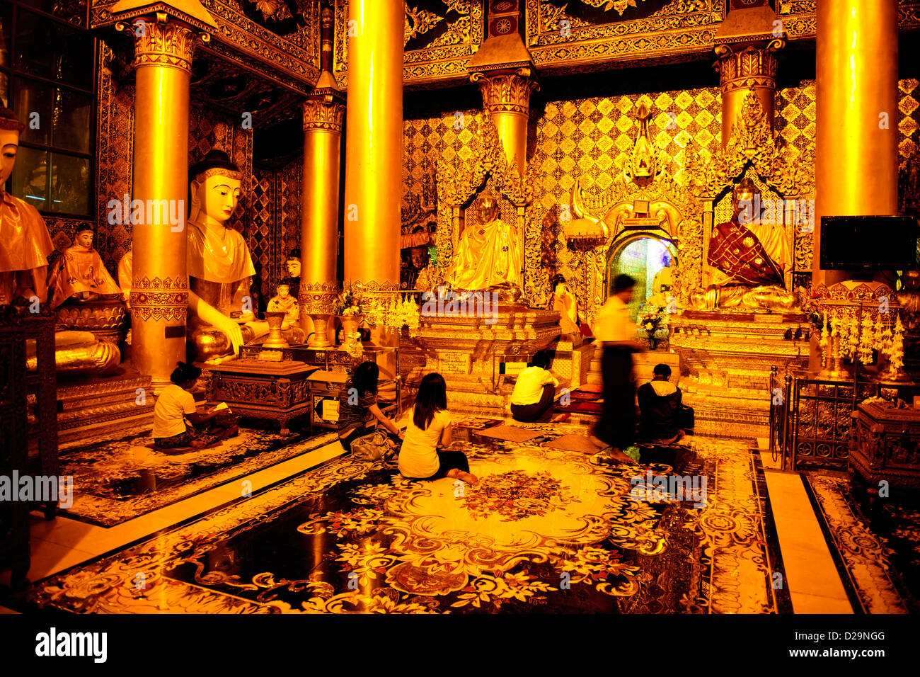 Shwedagon Pagoda,Buddhas,Buddhism By Night,Planetary Posts,Outlying ...