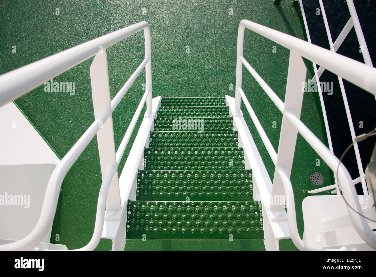 Warnemuende, Germany, outdoor steps of the research vessel Maria S ...