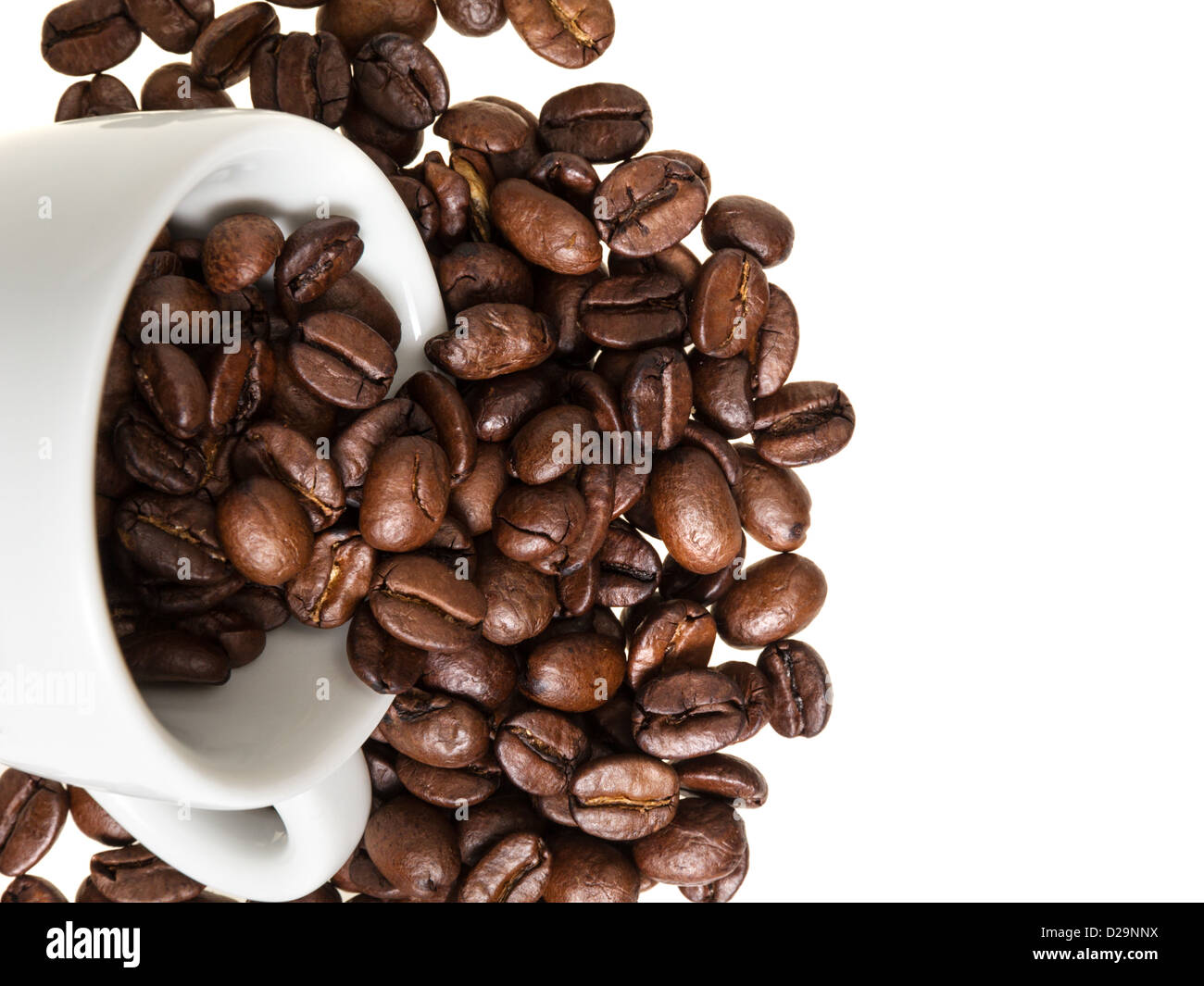 inverted coffee cup with beans, can be used as a background Stock Photo ...
