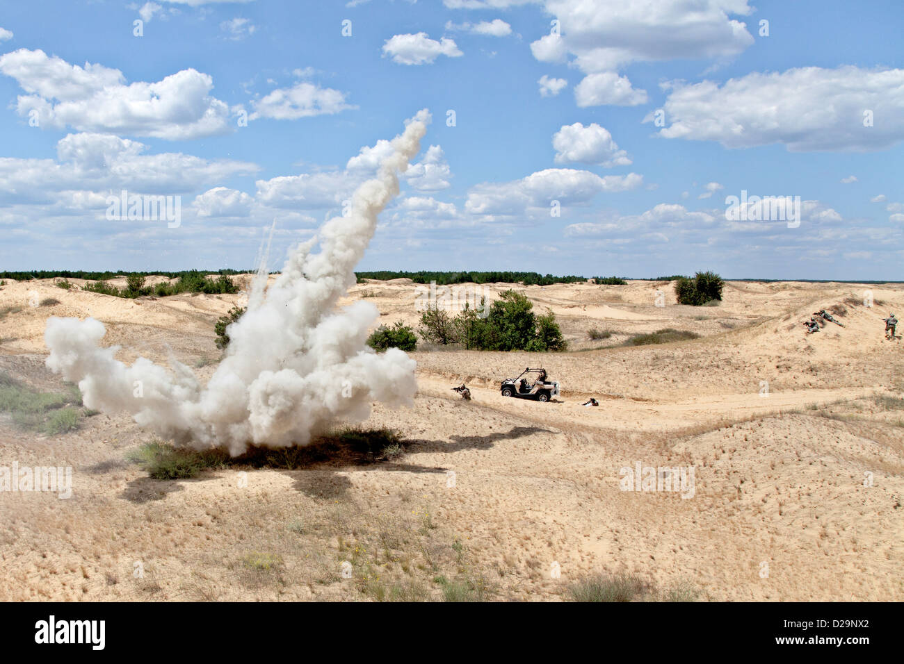 Landmine explosion hi-res stock photography and images - Alamy