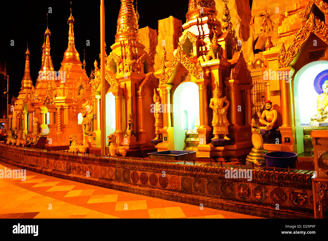 Shwedagon Pagoda,Buddhas,Buddhism By Night,Planetary Posts,Outlying ...