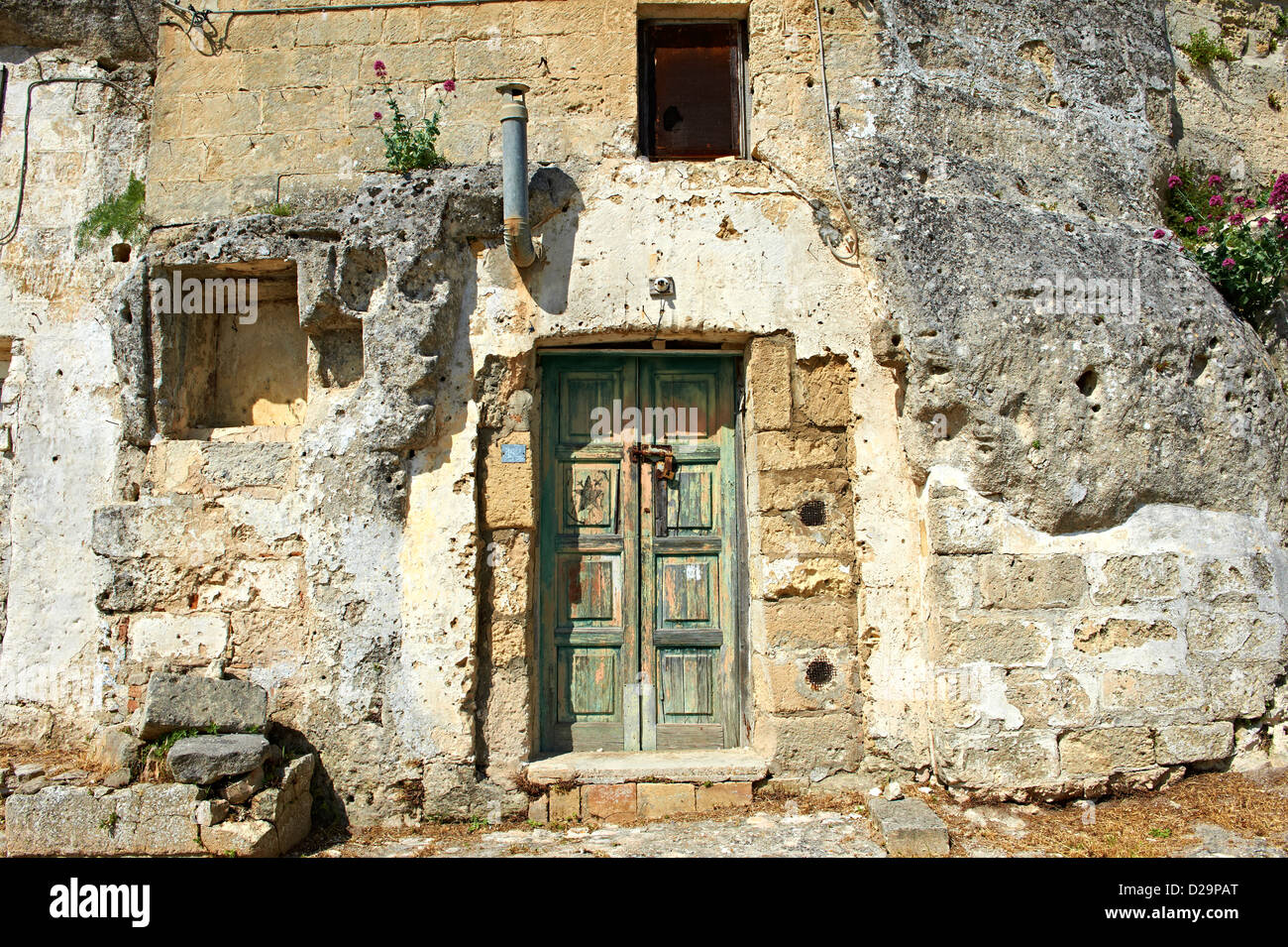 The ancient cave dwellings, known as “ Sassi “ , in Matera, Southern ...