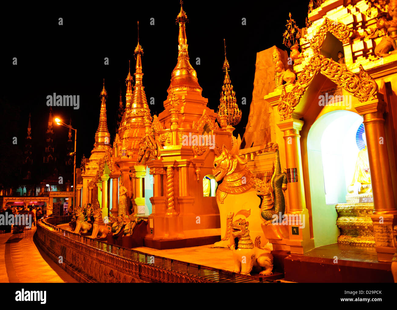 Shwedagon Pagoda,Buddhas,Buddhism By Night,Planetary Posts,Outlying ...