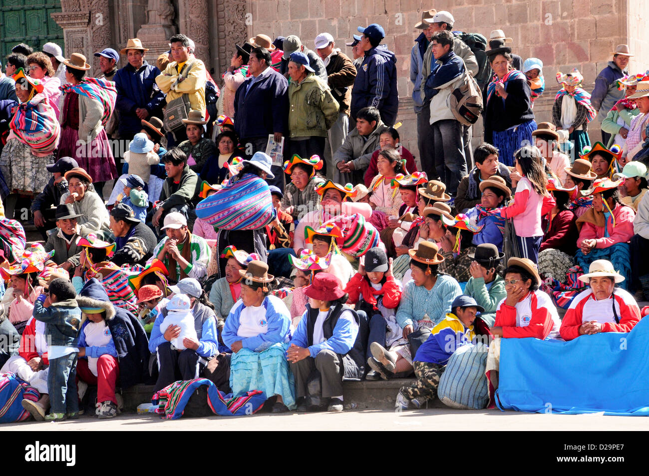 Crowd At Festival, Puno, Peru Stock Photo - Alamy