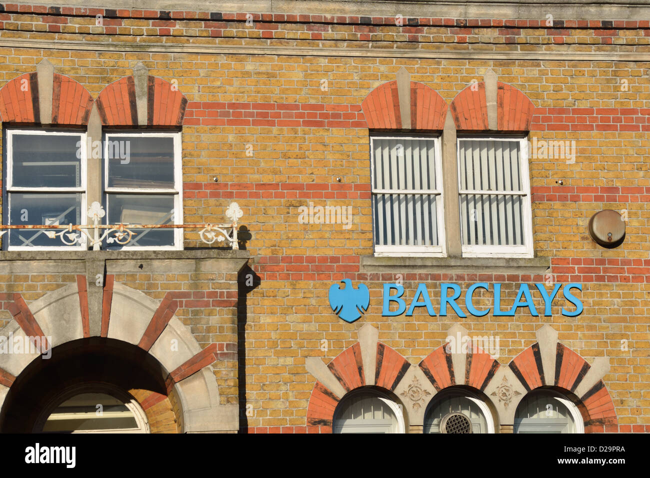 Barclays bank brick frontage Stock Photo - Alamy