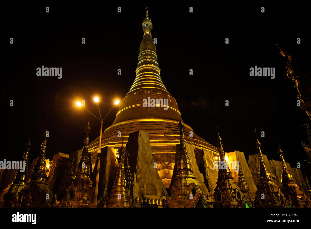 Shwedagon Pagoda,Buddhas,Buddhism By Night,Planetary Posts,Outlying ...