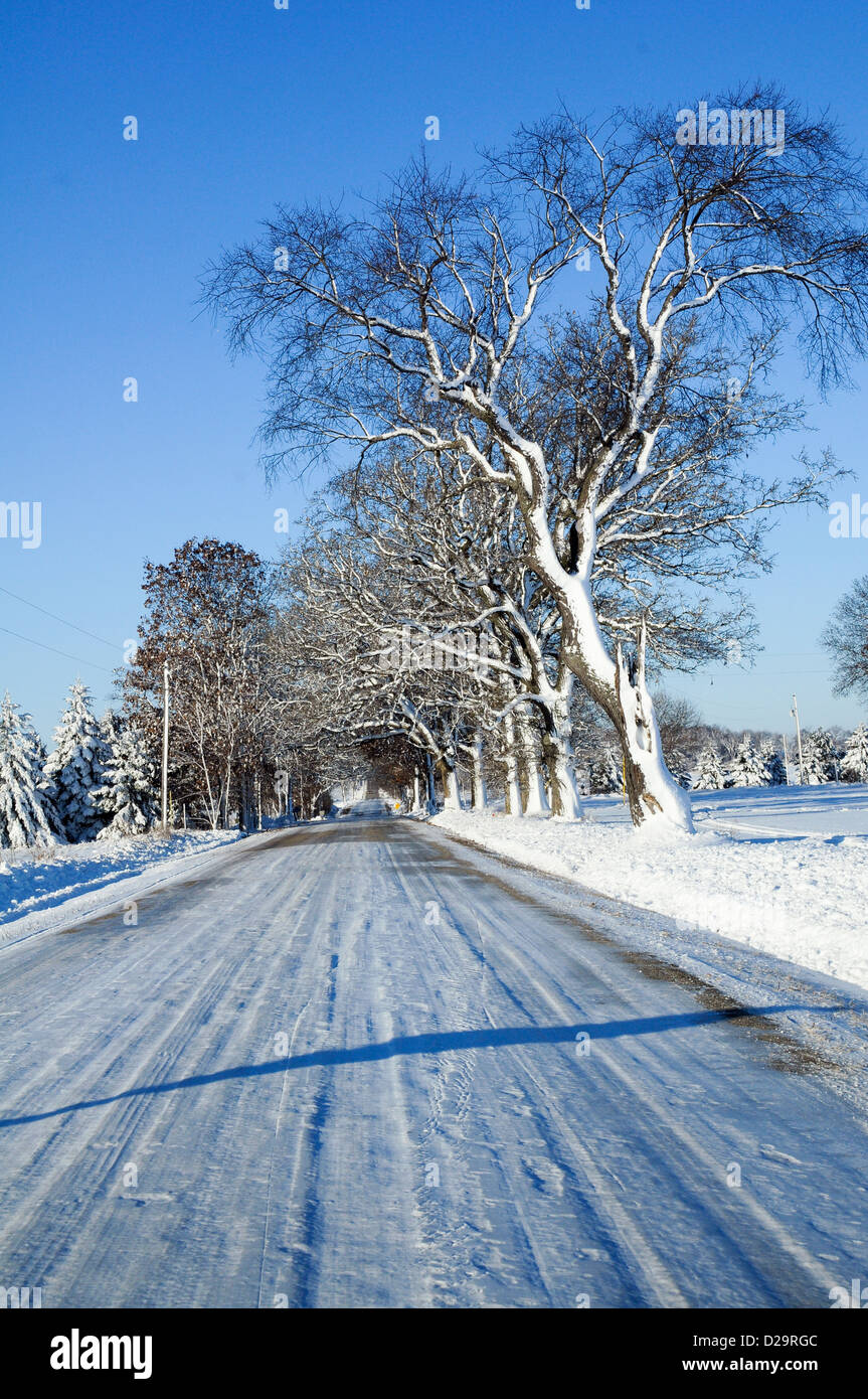 Wisconsin Country Road Stock Photo - Alamy