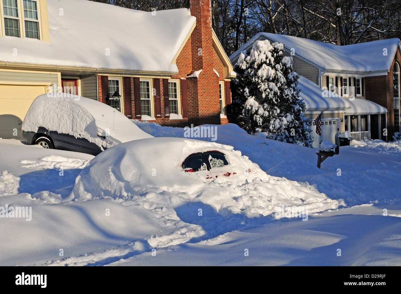 Virginia, Snow Scene Stock Photo - Alamy