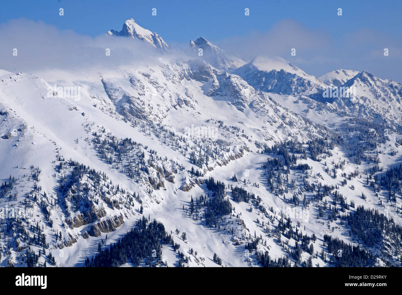 Aerial View Of Teton Mountains, Jackson Hole, Wyoming Stock Photo - Alamy