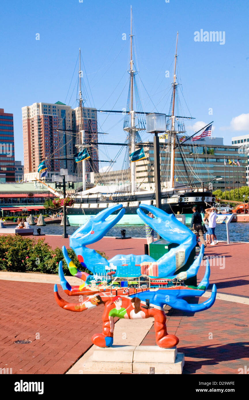 Baltimore Harbor, Maryland, Crab Sculpture Stock Photo - Alamy