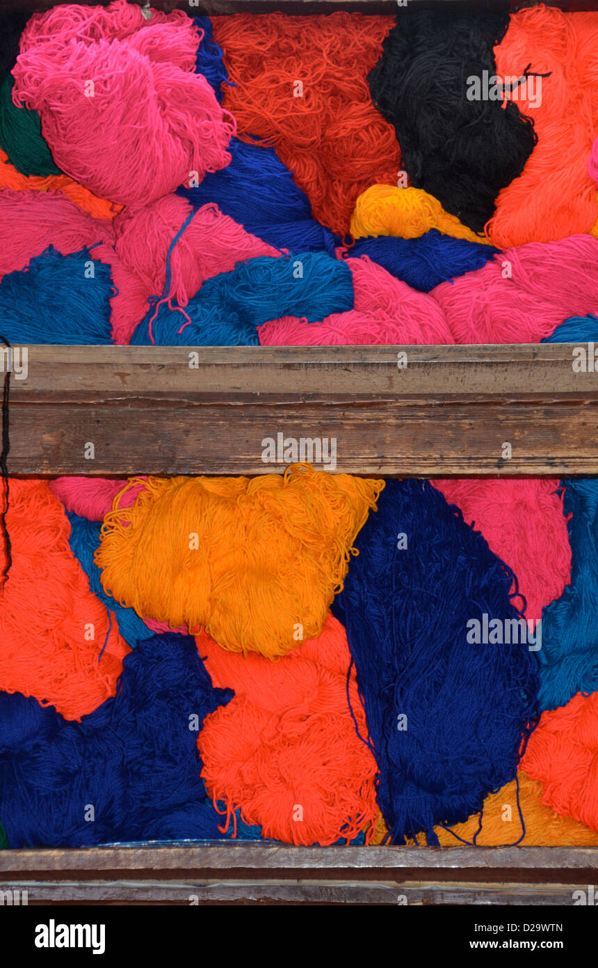 Hanks of wool for sale, Morocco Stock Photo - Alamy