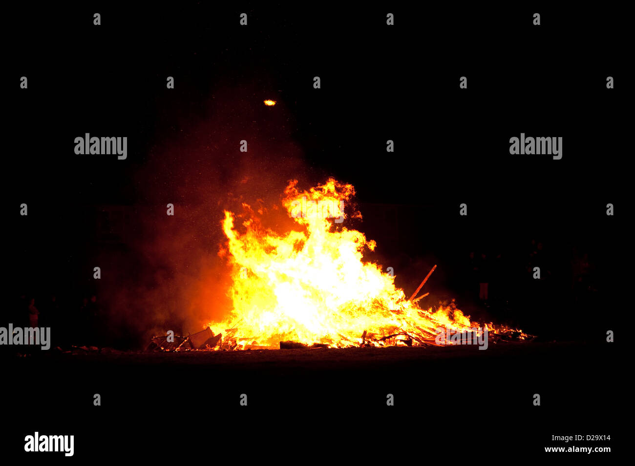 Bonfire Flames Fire Night Orange Glowing Stock Photo - Alamy