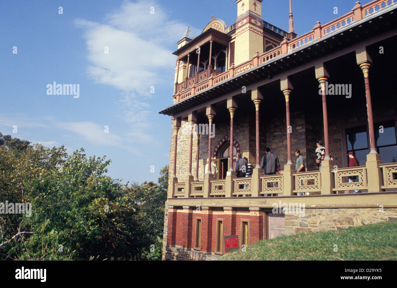 New York, Hudson. Visitors On Tour Of Olana Estate Stock Photo - Alamy
