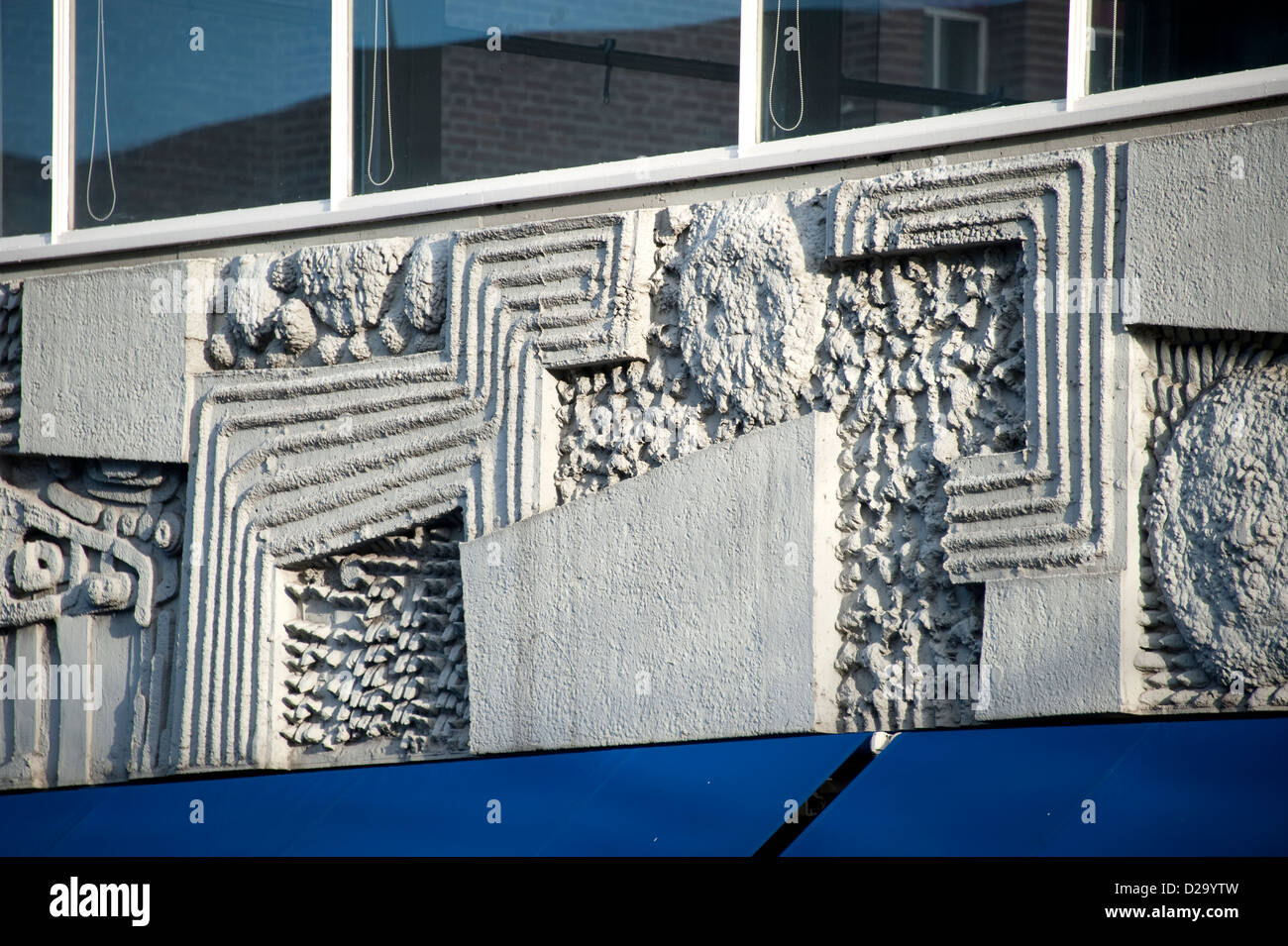 Cast Concrete 1960s Design Artwork Architectural Stock Photo - Alamy