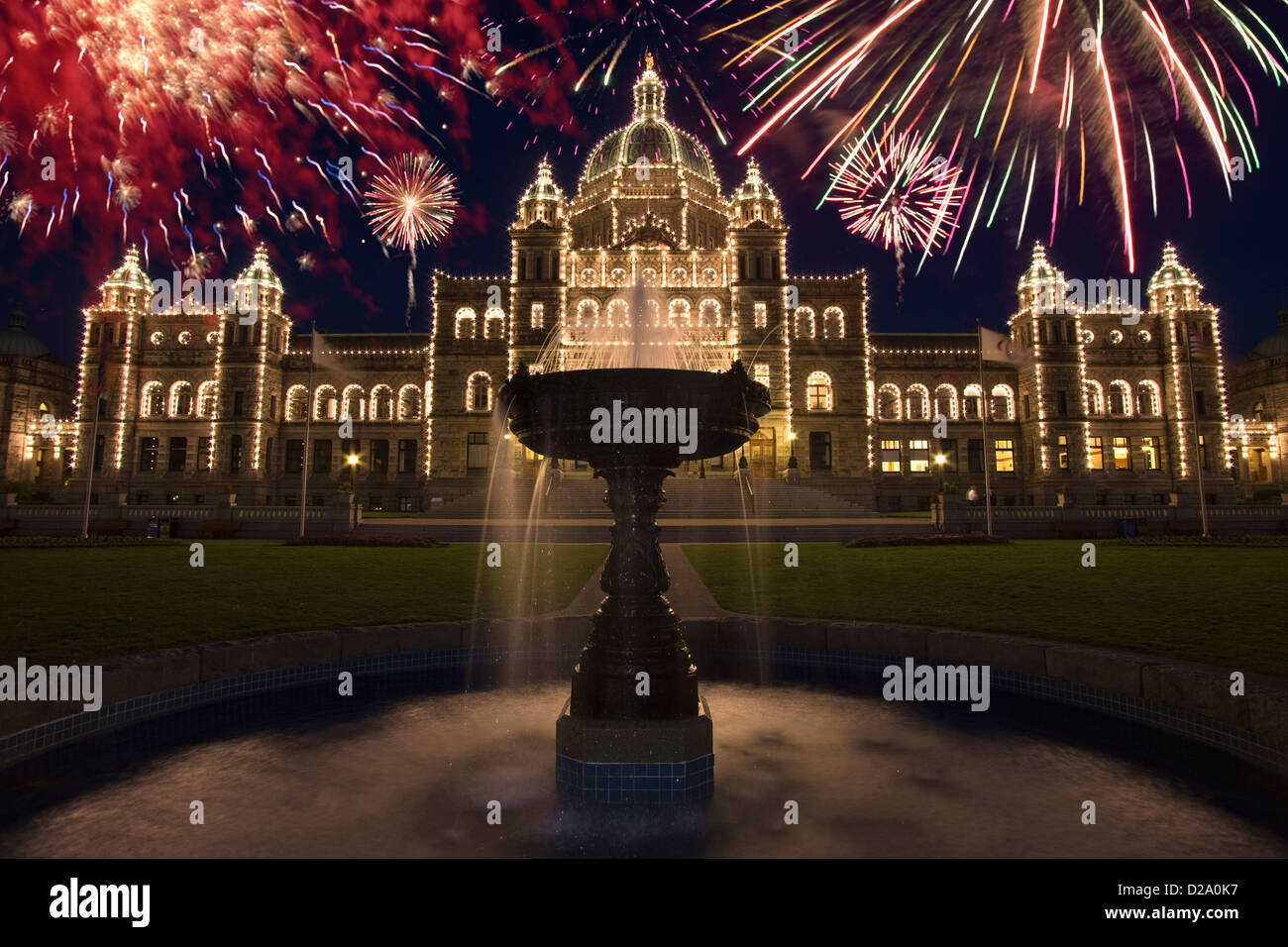 Victoria harbour night vancouver island hi-res stock photography and ...