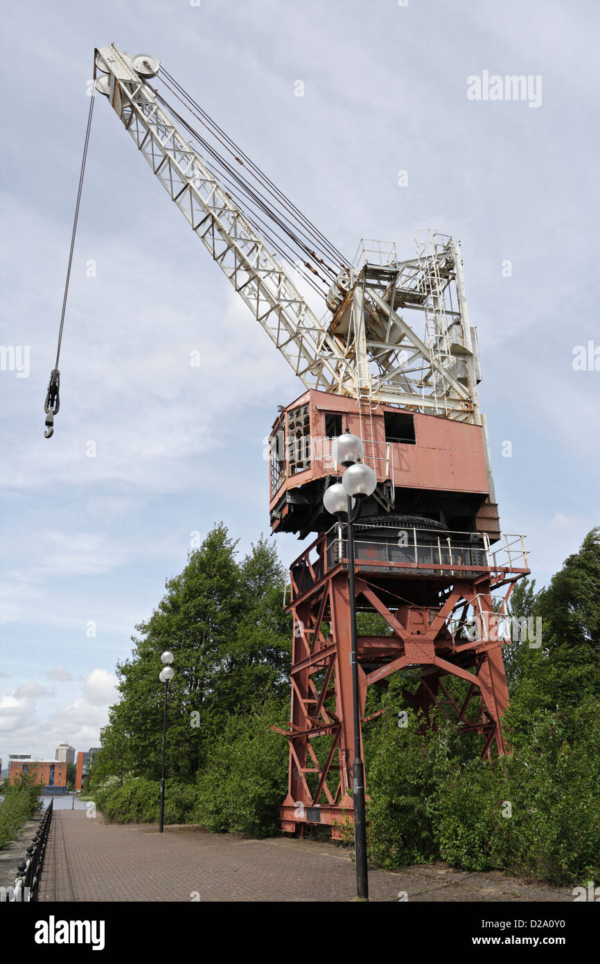 The last crane standing at Bute Dock East, Cardiff Wales UK, Preserved ...